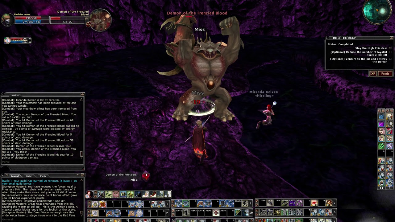 DDO Red Fens Into The Deep Demon Fight - YouTube