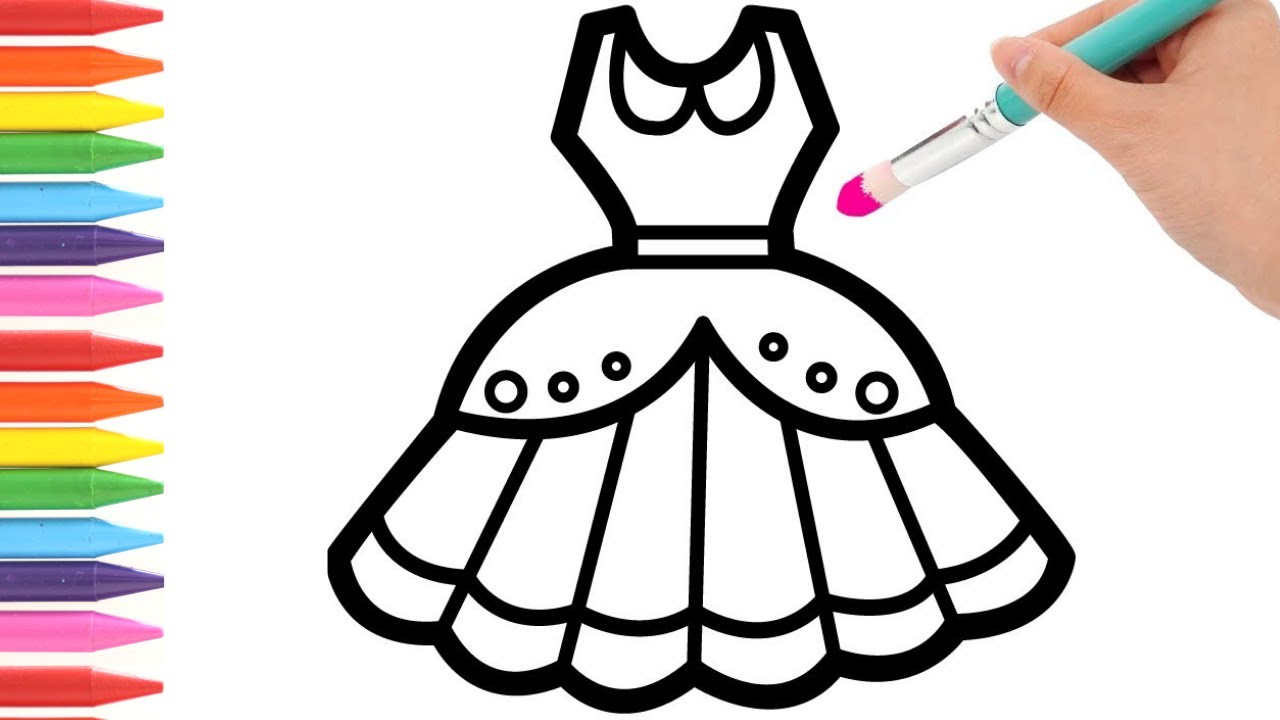 Drawing Dress for Children and Toddlers | Drawing and Coloring - YouTube