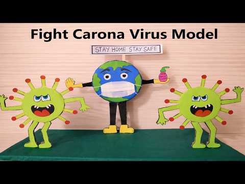 fight corona virus model 3d making | howtofunda | diy at home  science project | biology project
