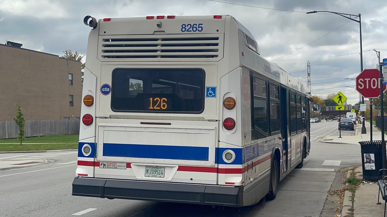 CTA On-Board 2016 Nova LFS Bus 8265 On Rt 126 Jackson From State to ...