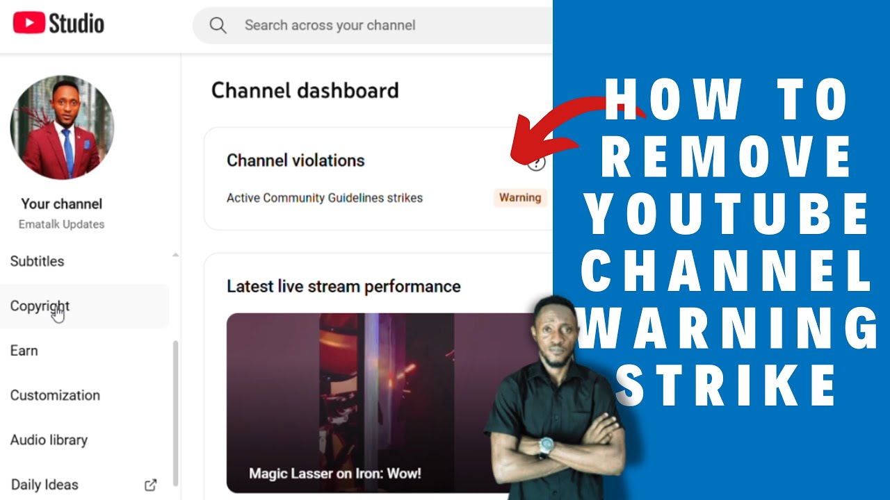 How to fix Youtube Channel Warning Strike NOW - Active Community ...