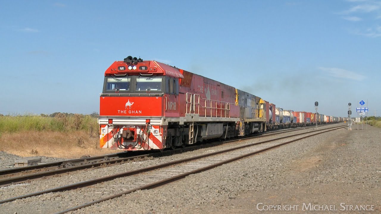 NR18 Leading 5AM5 Intermodal Container Freight Train (2/12/2022) - PoathTV Australian Railways ...