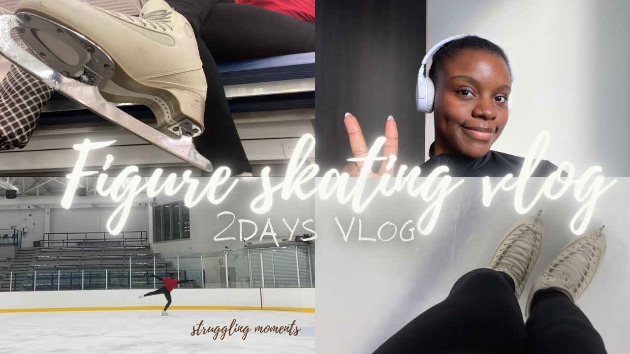 SKATING VLOG⛸️ | 2 skating sessions, grwm, going to the library, struggling time with jumps ...