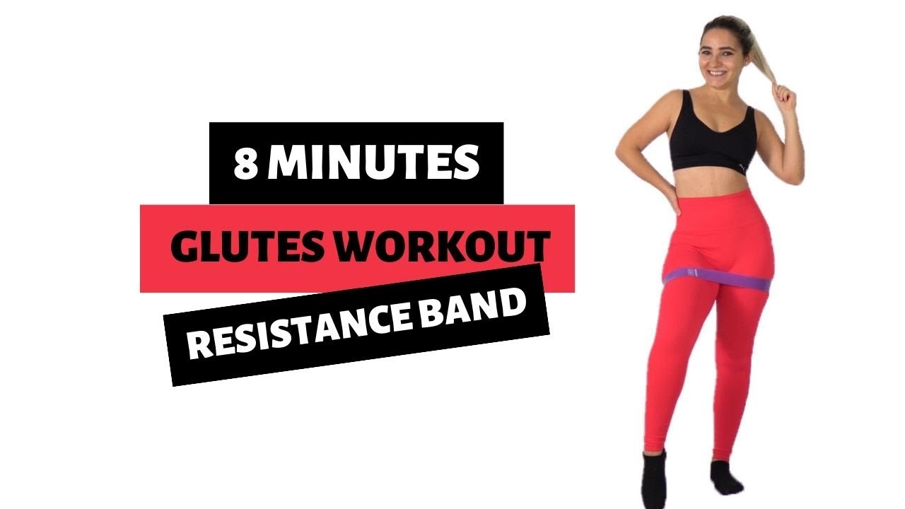 8 MIN INTENSE GLUTE WORKOUT WITH RESISTANCE BAND AT HOME 😮#glutes # ...