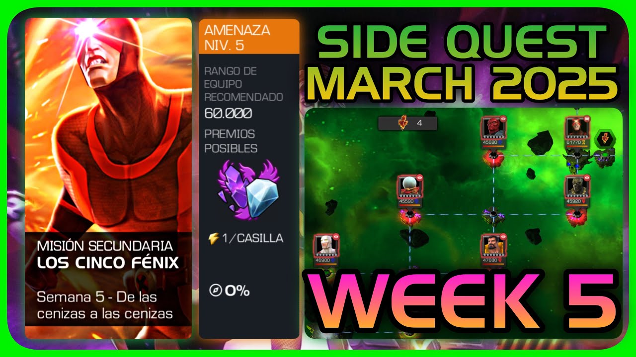 How to Play Side Quest Phoenix Force Five WEEK 5 Easily 💯% | Threat ...