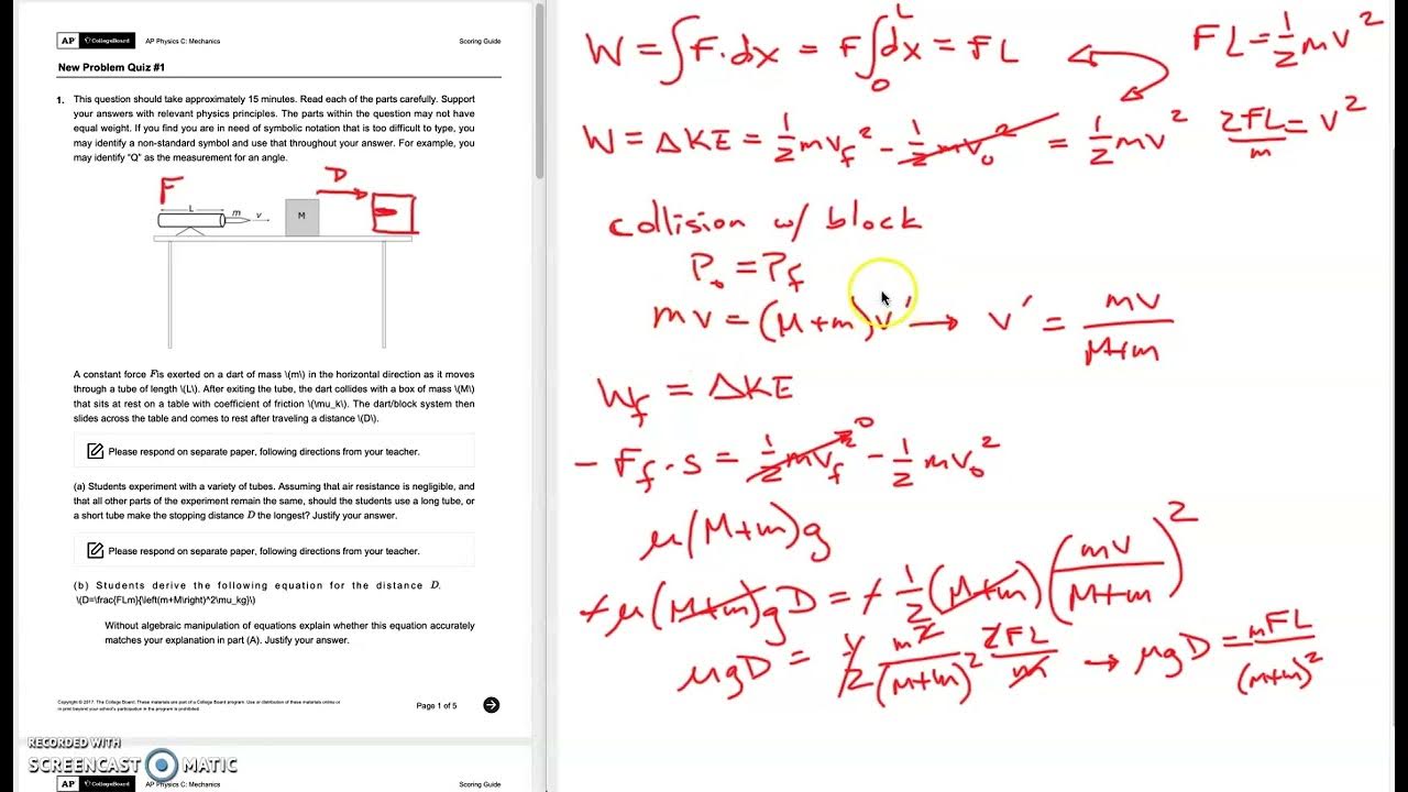 C2020 Mech Dart Practice Problem - YouTube