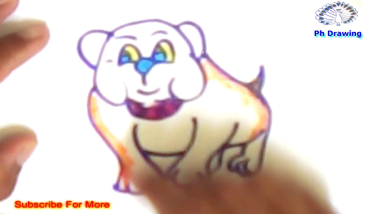 How To Draw A Fat Dog | Ph Drawing - YouTube