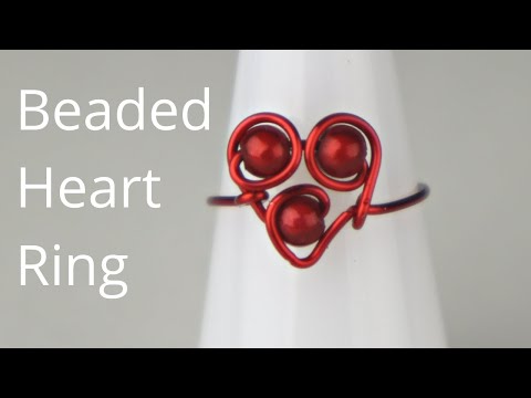 Beaded Heart Ring Jewelry Making DIY Tutorial