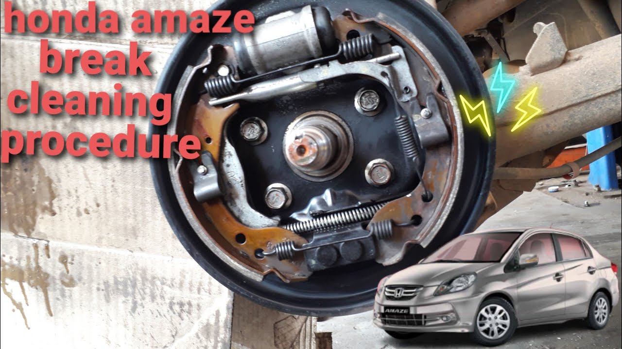 honda amaze break cleaning procedure - YouTube