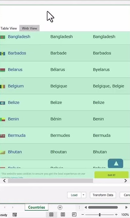 How To Properly Import Data Into Excel From Web Data Web Query Shorts Exceltips