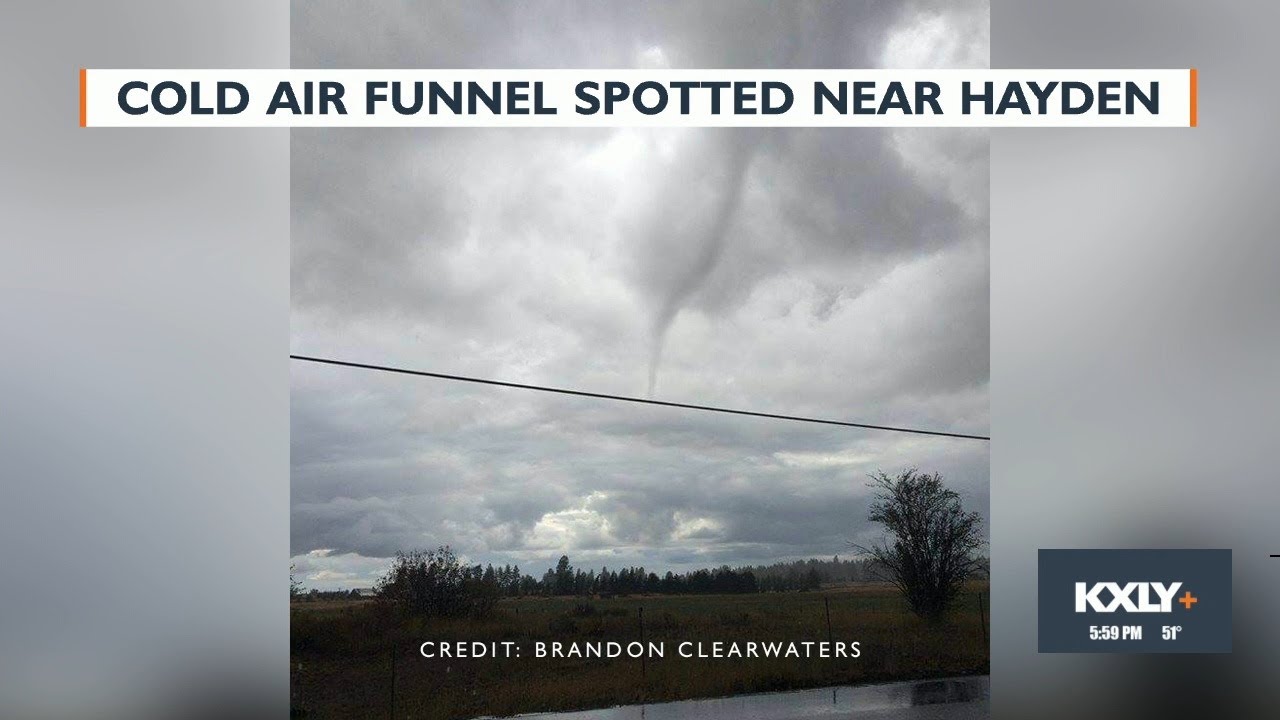 Cold air funnel spotted near Hayden - YouTube