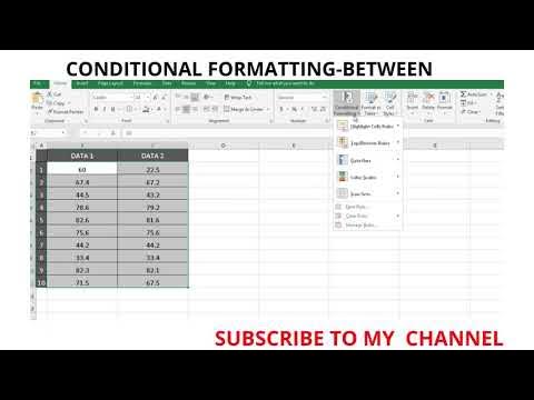 MS EXCEL: CONDITIONAL FORMATTING BETWEEN - YouTube