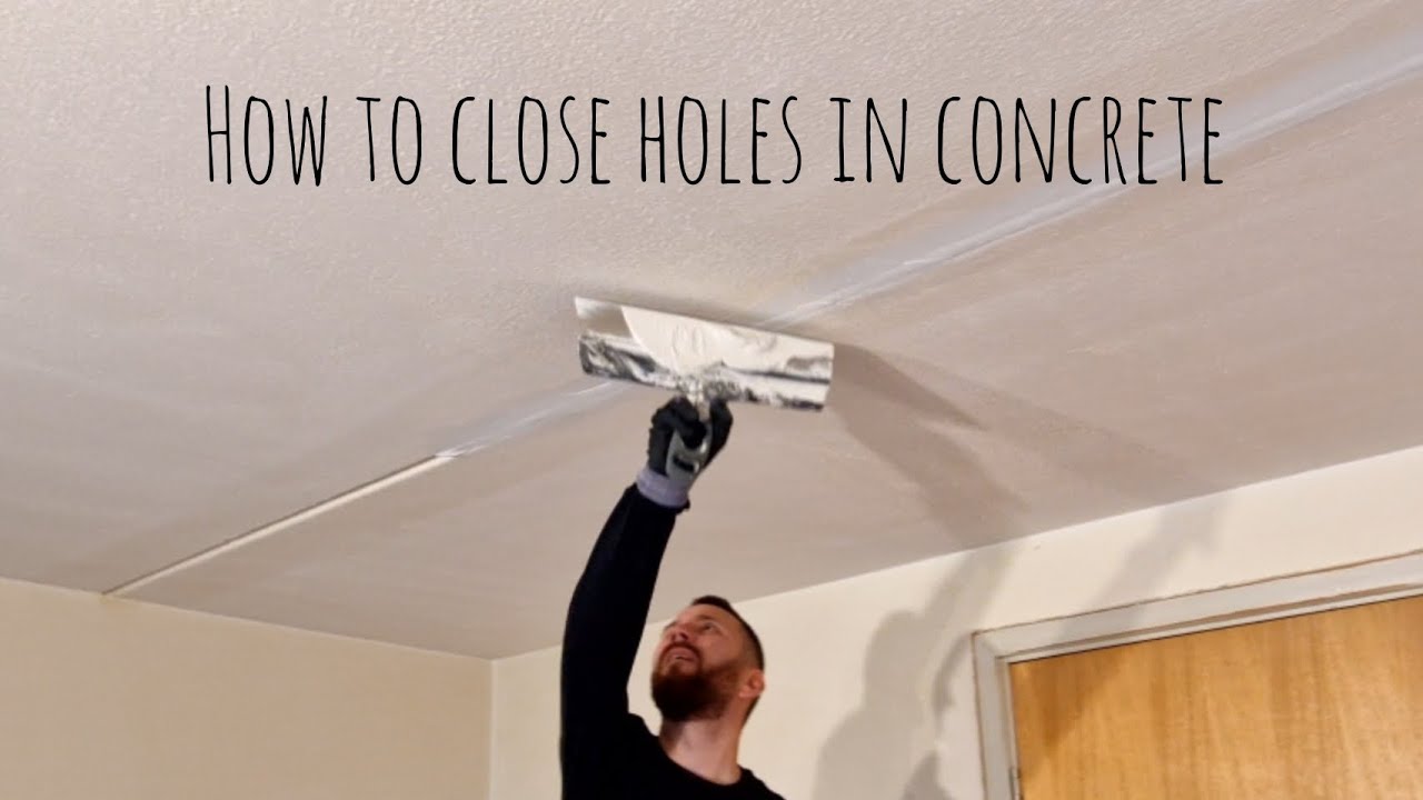 How to close holes in concrete - YouTube