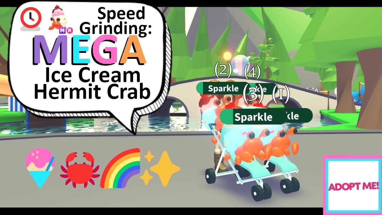 MEGA Ice Cream Hermit Crab SPEED GRIND 🍧🦀🌈 Summer Fest Update - Adopt ...