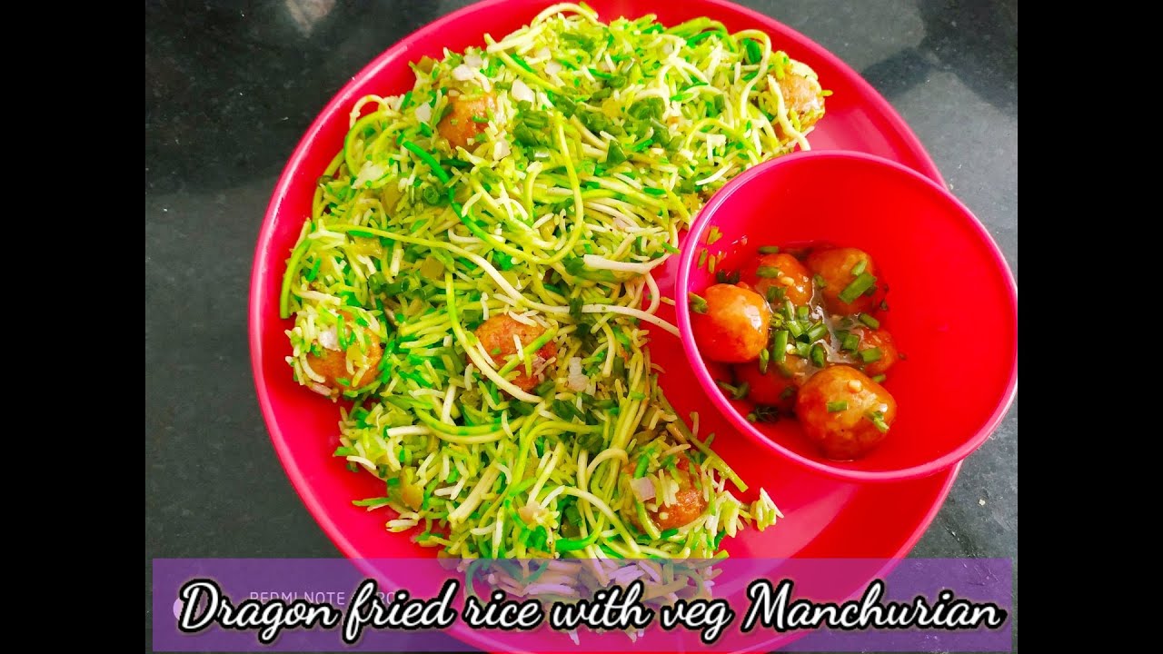 Dragon fried rice with veg Manchurian - YouTube