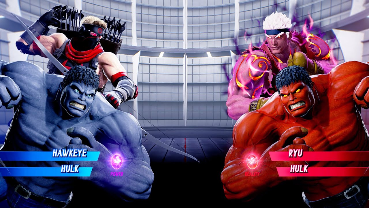Hawkeye & Hulk vs Hulk & Ryu (Very Hard) - Marvel vs Capcom | 4K UHD ...