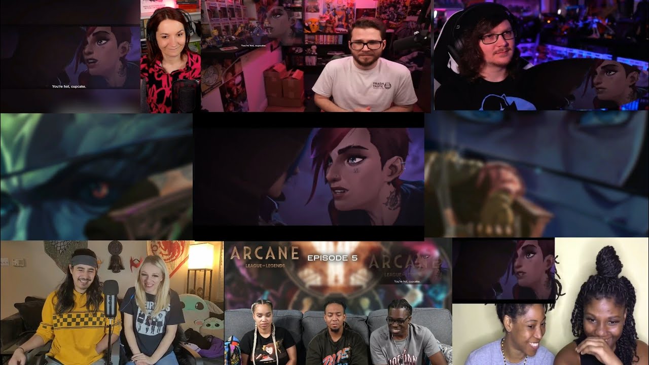 Reaction Mashup on Vi calling Caitlyn 'CUPCAKE'! | Arcane 1x5 - League ...