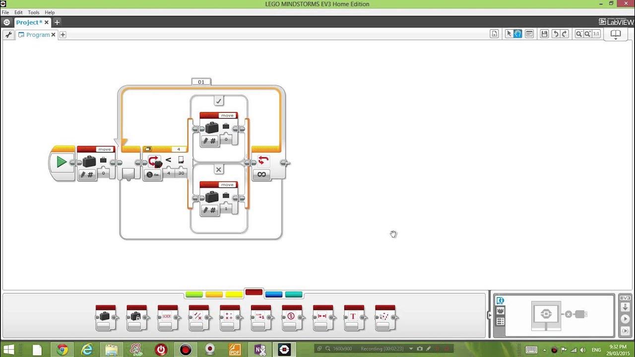 Lego Mindstorms EV3 Robotics Lesson 14 - Variables, Loop interrupt ...