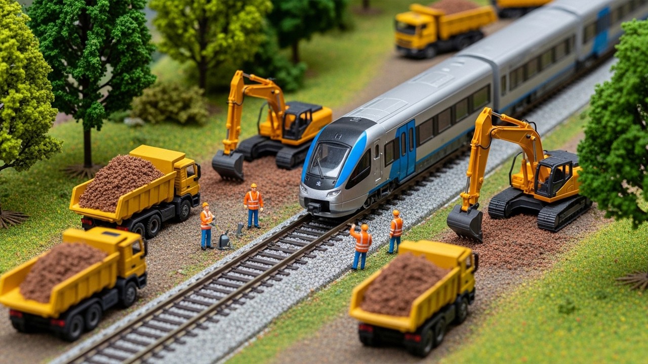 DIY Building Miniature Model of New Train Tracks when Damaged by ...