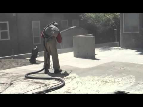 Mobile Sandblasting a Driveway - YouTube