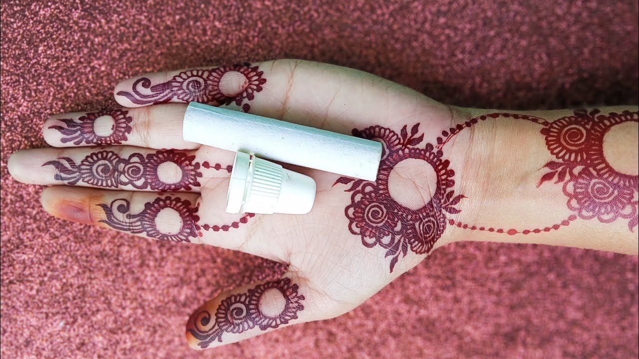 Apply Mehndi With Reel And Cap | Easy Mehndi Trick - YouTube