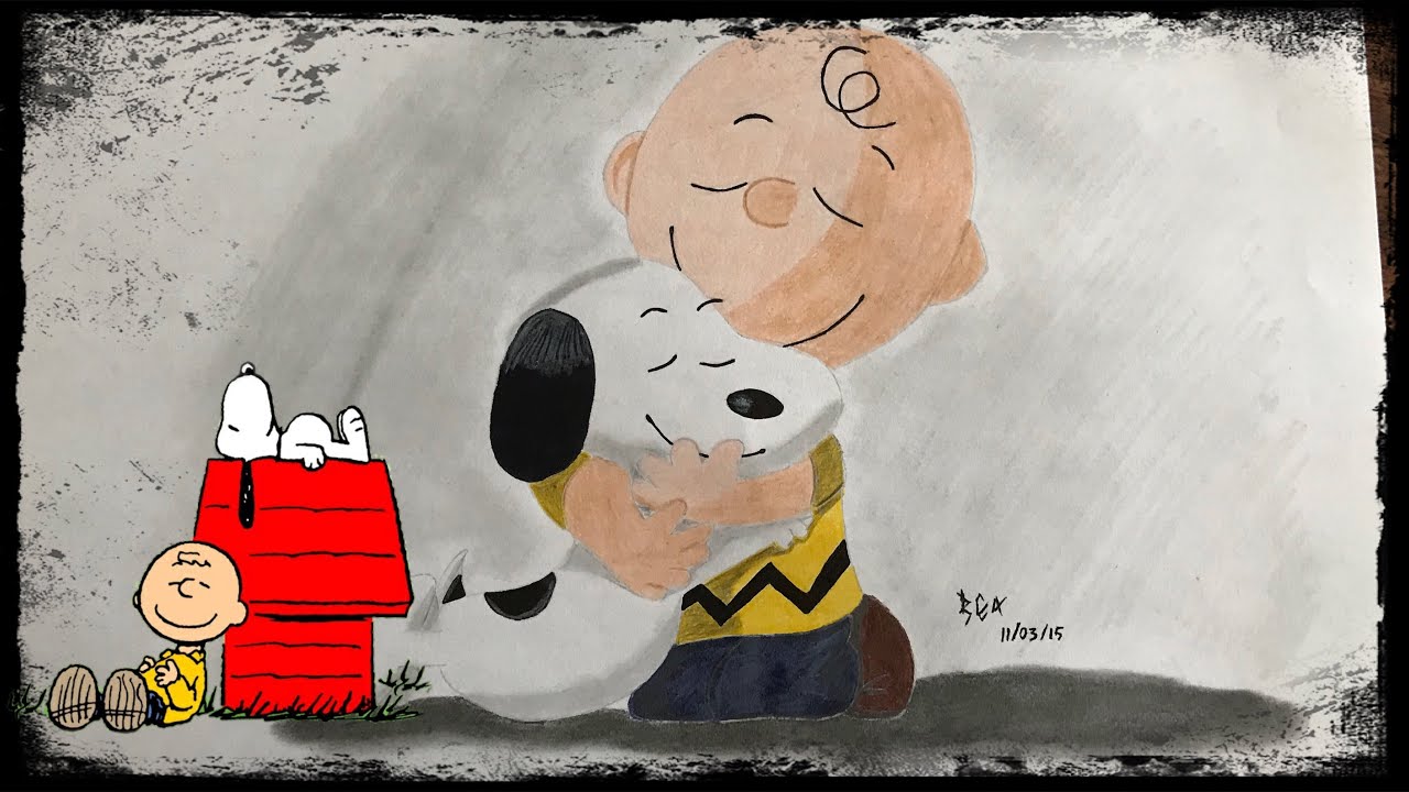 Stop Motion Drawing Peanuts: Charlie Brown & Snoopy - YouTube