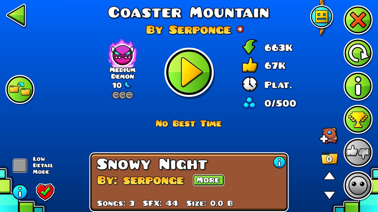 Geometry Dash 2.2 - Coaster Mountain by Serponge - YouTube