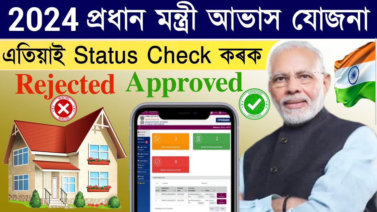 PMAY Apply Online 2024 Application Status Check/ PMAYG Status Check ...