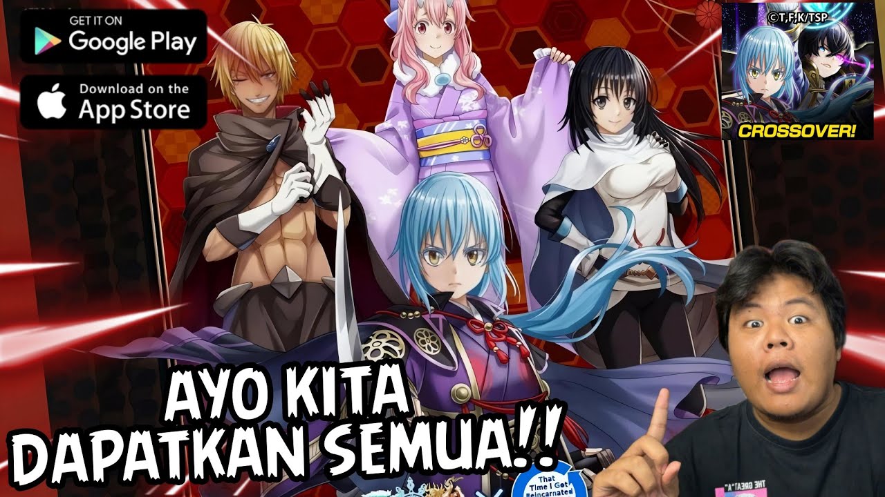 AKU MENCOBA GAME YANG LAGI COLLAB ANIME RIMURU SLIME ATU GACHA AJA ...