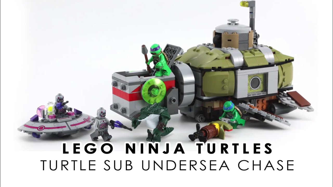 LEGO Ninja Turtles Turtle Sub Undersea Chase Speed Build - YouTube