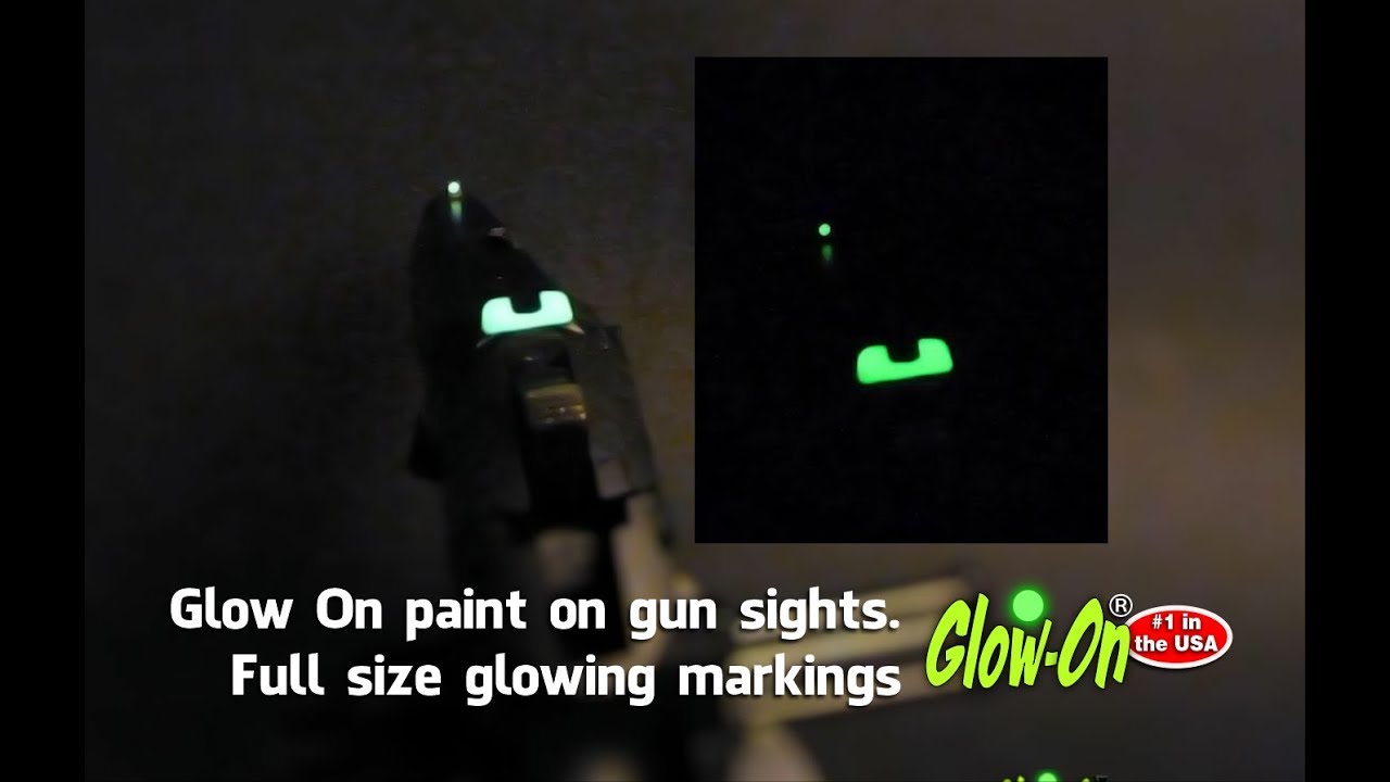 Glow-On Gun Sights: Full size glowing markings - YouTube