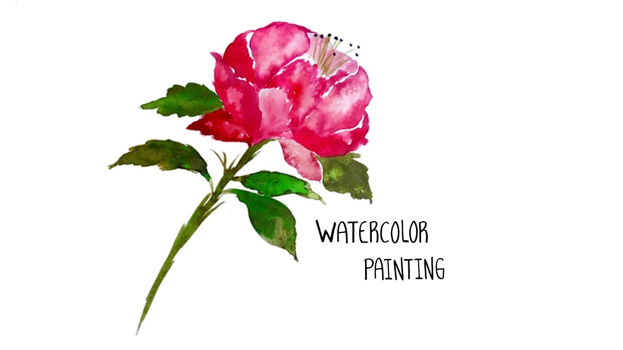 Watercolor Rose Painting | Pintando una Rosa con Acuarelas - YouTube