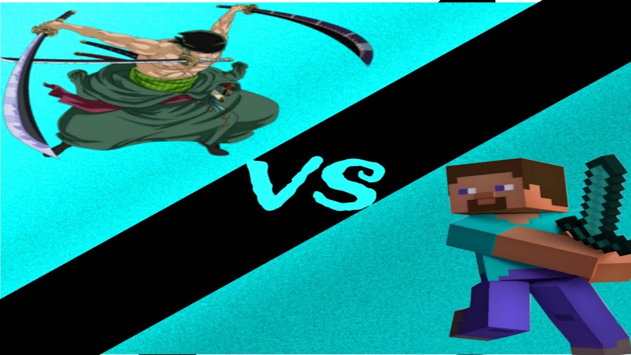 Zoro vs Steve do Minecraft - YouTube