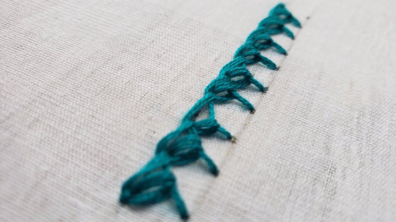 Basic Border Embroidery Design for Beginners | Hand Embroidery Work ...