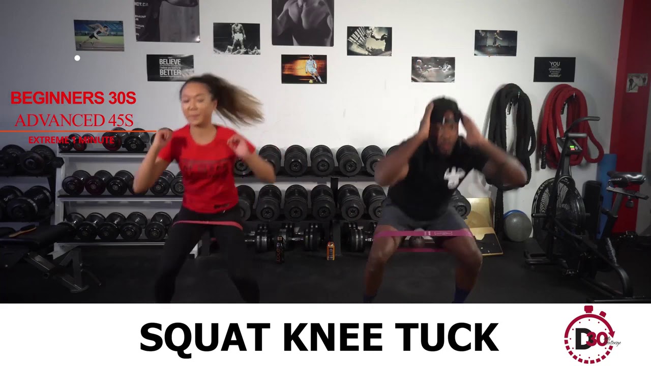 Squat Knee Tuck - YouTube