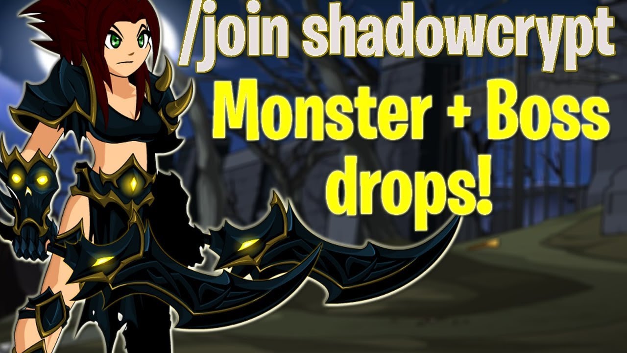 AQW /join shadowcrypt ALL drops! (Midnight Fang + Werepyre Guard) - YouTube