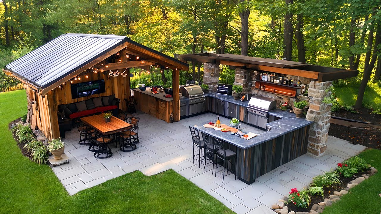 Chic Rustic Outdoor Kitchen Concepts and Inspirations - YouTube