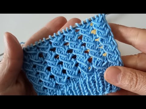 Çok Güzel Model 💙 Kolay İkişiş Örgü 💙 Easy double crochet Knitting