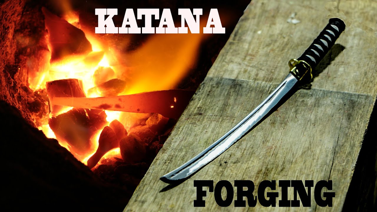 como forjar una KATANA samurai en miniatura de un clavo oxidado - YouTube