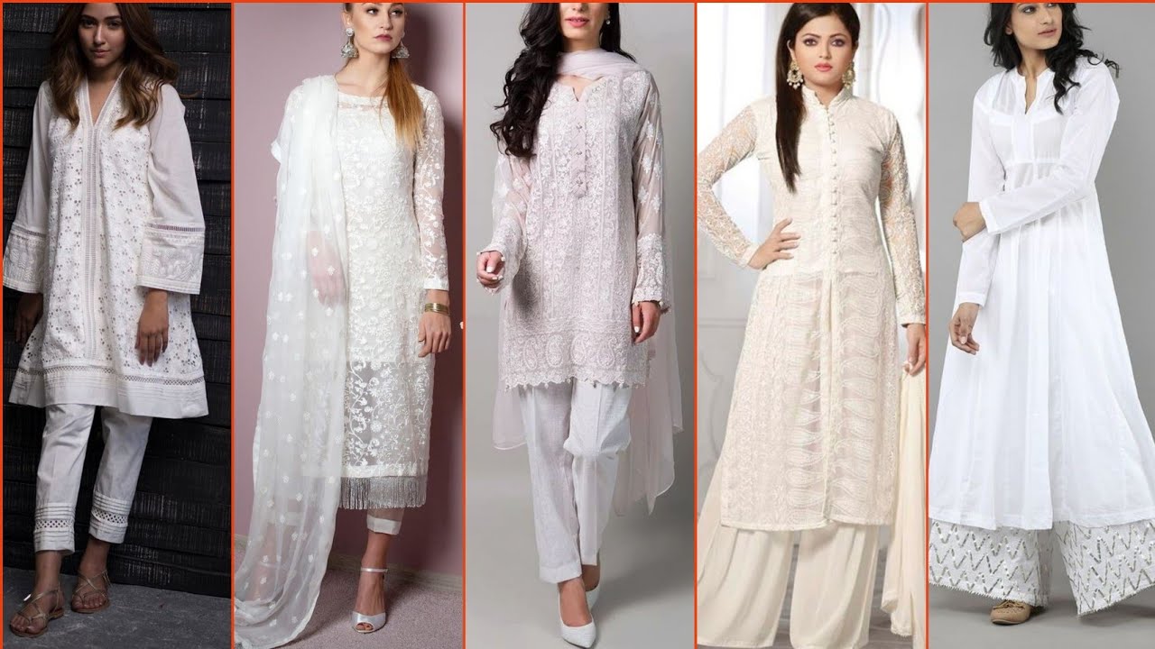All White Color Dressing Ideas For Casual Wear || Function Wear White ...