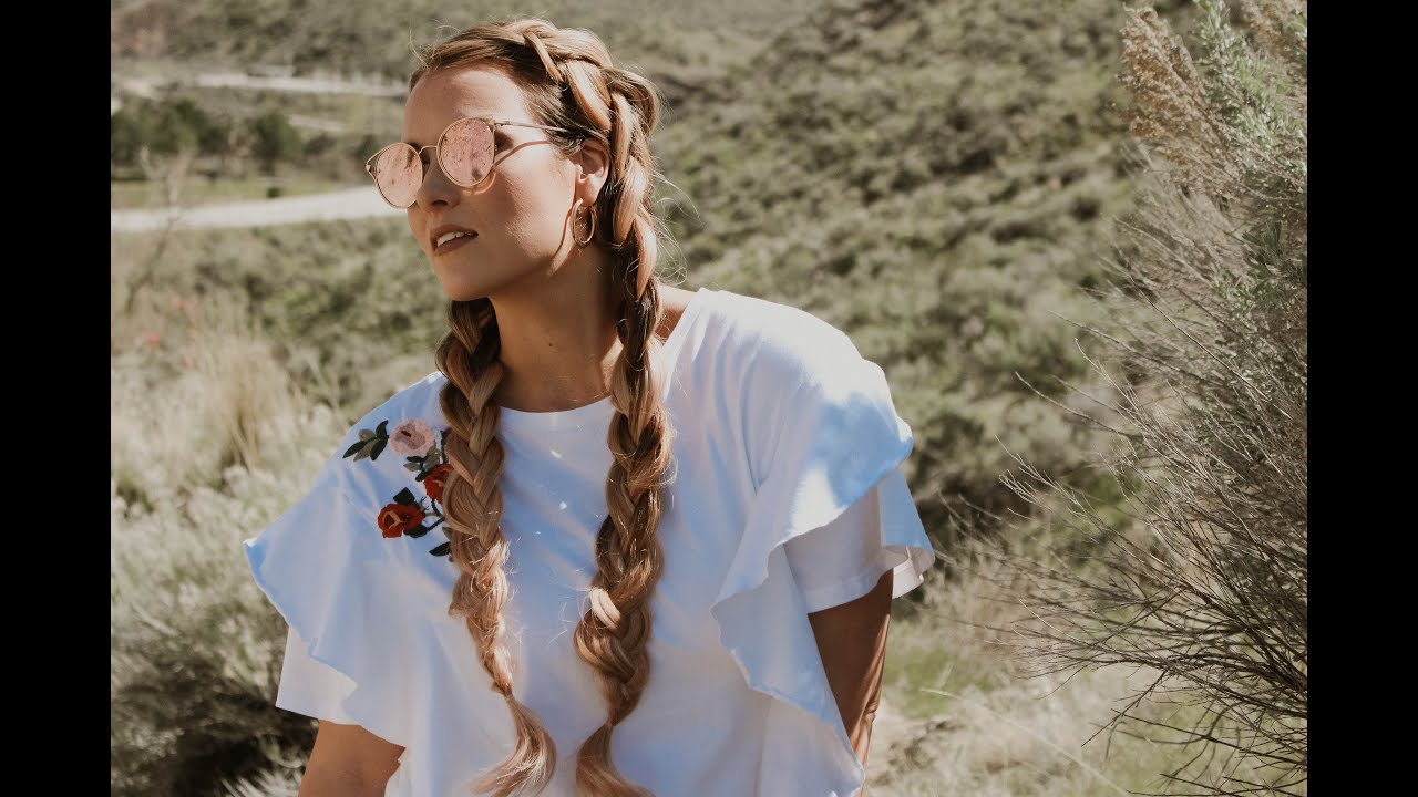 Double dutch braids tutorial - YouTube