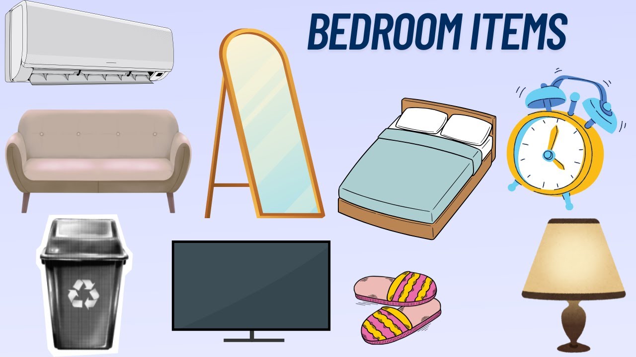 Bedroom Items || Learn Things in the Bedroom with Pictures | Bedroom ...