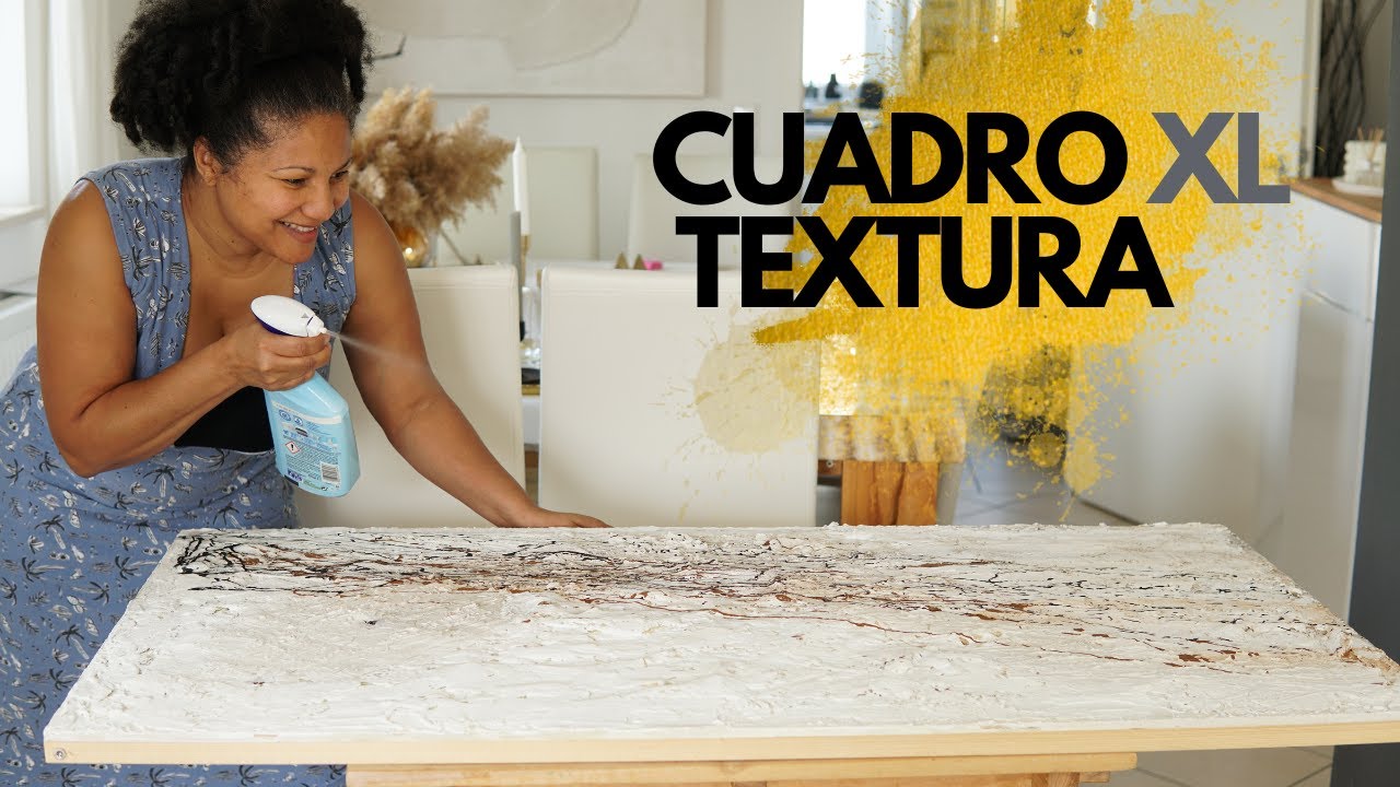 Cuadro grande para sala de yeso con textura decoracion de la casa - YouTube