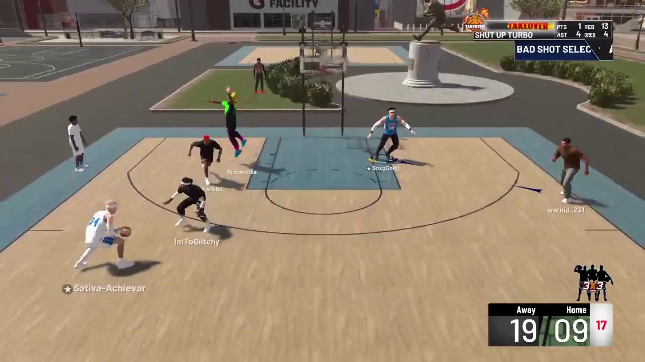 NBA 2k19 RUFFLES WINNER, NEW 3V3 half court event - YouTube