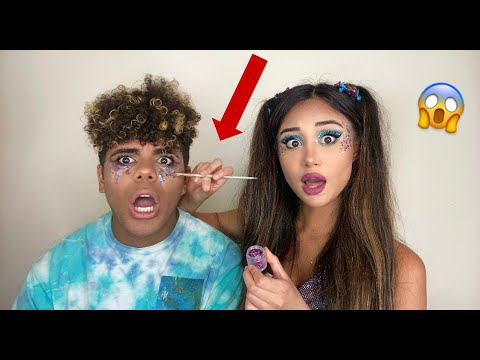 Doing Euphoria Makeup on My Boyfriend - YouTube