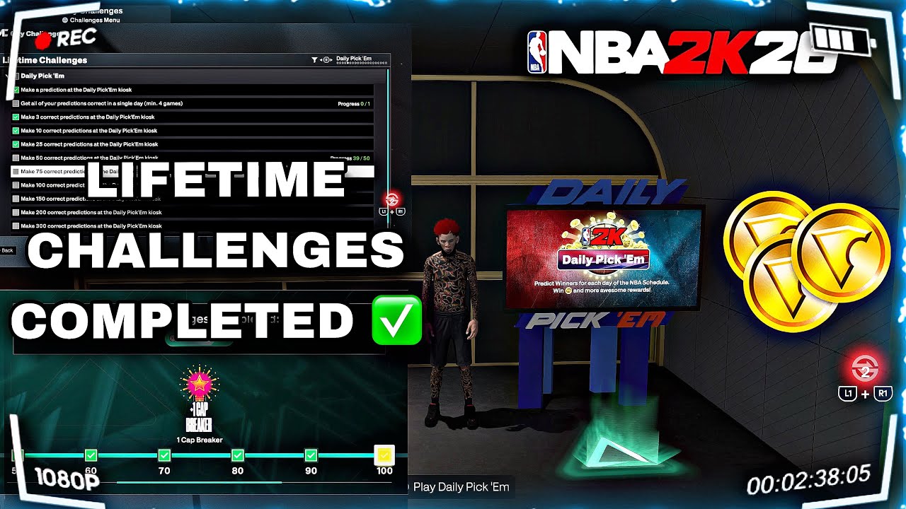 HOW TO COMPLETE ALL DAILY PICK EM LIFETIME CHALLENGES IN 1 HOUR NBA ...