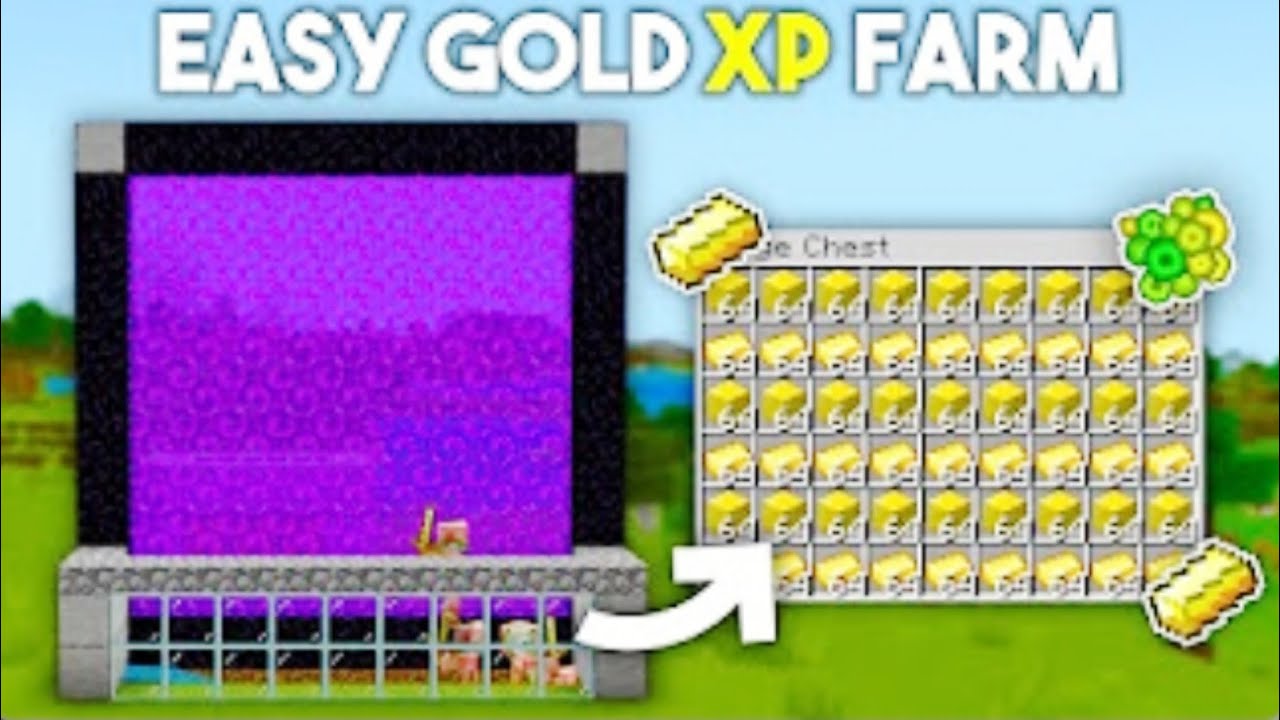 Minecraft Gold XP Farm 1.20 Tutorial in Bedrock! - YouTube