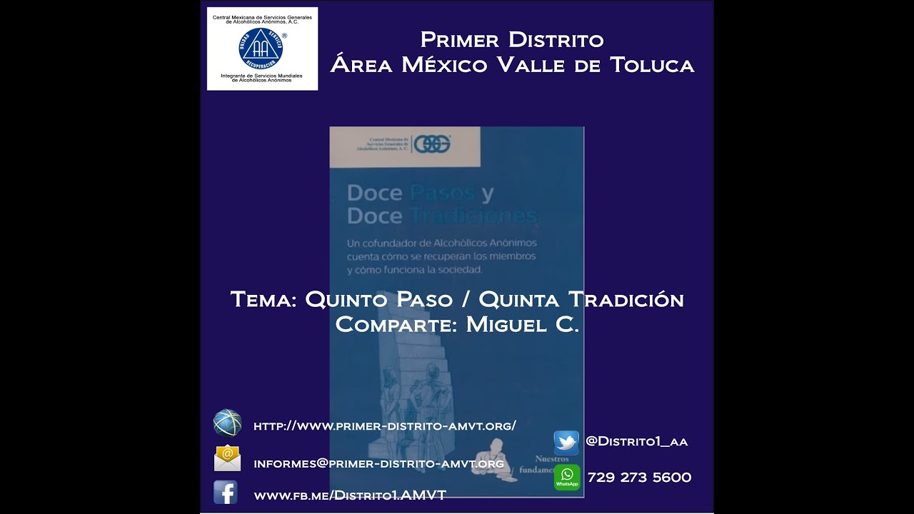 Quinto Paso - Quinta Tradición de Alcohólicos Anónimos - YouTube
