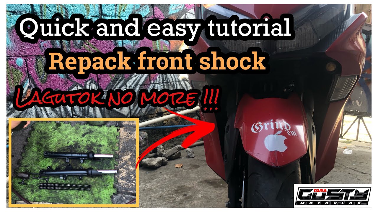 FRONT SHOCK REPACK | QUICK AND EASY TUTORIAL | AEROX V2 | TARA GUSTY ...