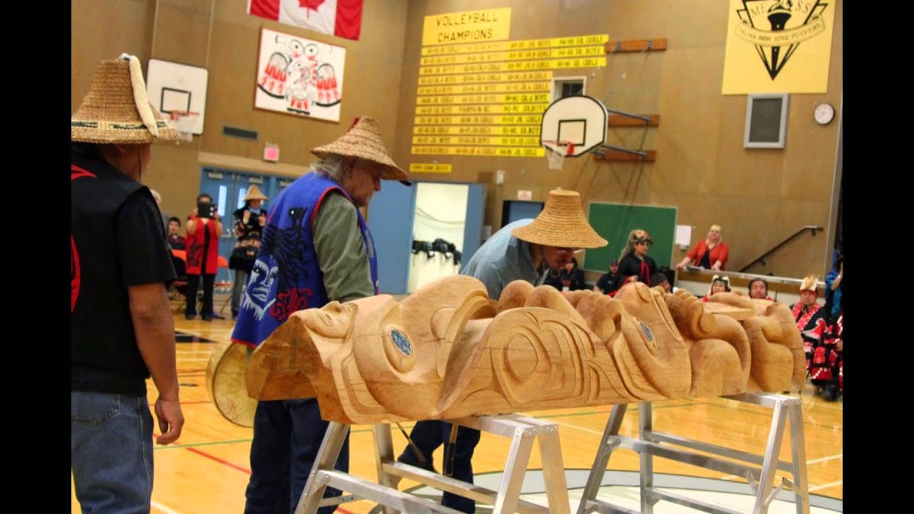 Raising the Haisla Totem in Kitimat, BC - YouTube